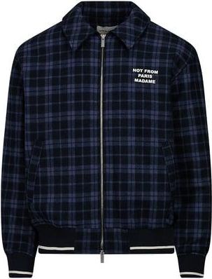 Dr&ocirc;le de Monsieur Blouson &agrave; carreaux &agrave; logo
