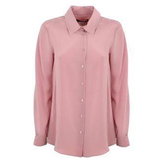 Max Mara Seidenbluse aus Cr&ecirc;pe de Chine in Rosa - - Blouses & Shirts - Damen - Rosa - XL