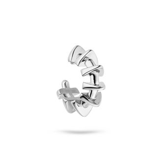 Liebeskind BERLIN Spikes Earcuff - Earcuff aus Edelstahl - Silber - 1,9 cm - wasserfest & hautfreundlich