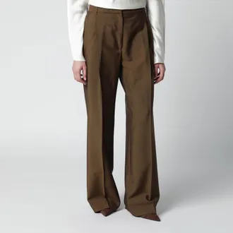 R&oacute;he Light brown wool-blend trousers