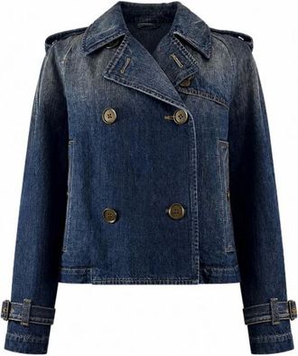 Burberry Femme, Vestes, Bleu, Taille: 36 FR Veste en jean