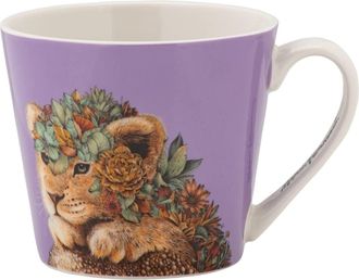 Maxwell & Williams DX1281 Kaffee-Becher rund L&ouml;we 370 ml - Porzellan-Tasse, Wild Planet, Tier-Motiv bunt, Geschenkbox