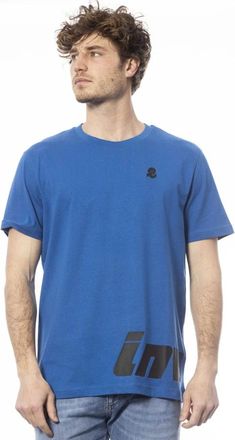 Invicta Big Logo Kurzarm Baumwoll T-shirt - - Tops - Herren - Blau - M
