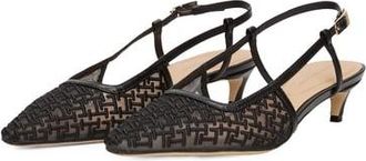 Tommy Hilfiger Slingback -Logotyp - schwarz