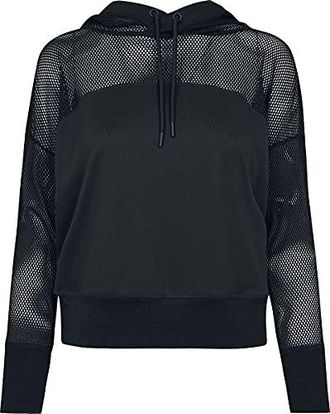 Urban Classics Sweat À Capuche Mesh Femme Sweat-Shirt à Capuche Noir S