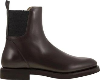 Brunello Cucinelli Femme, Chaussures, Brun, Taille: 41 EU Bottes Chelsea en cuir