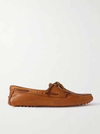 Polo Ralph Lauren Mocassins En Cuir - Marron