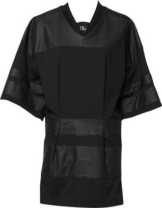 Dolce & Gabbana Femme, Tops, Noir, Taille: 36 FR T-shirt col en V