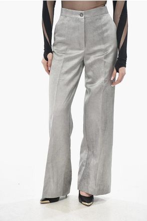 Pinko Satin Palazzo Pants COLOMBA size 38