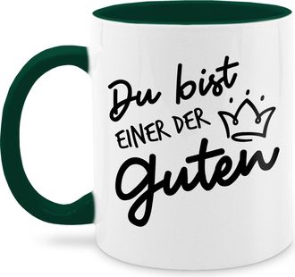 Shirtracer Tasse Tassen 325ml - Statement Sprüche - Du bist einer der Guten - Freundschaft Wertschätzung - 325 ml - Dunkelgrün - lustige kaffeetasse für gute fre