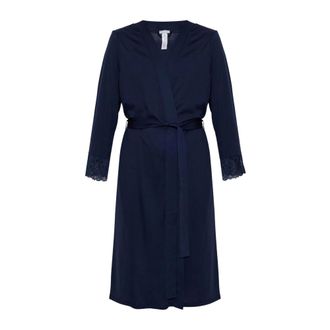 Hanro Peignoir Azelia - Femme - V&ecirc;tements de nuit et de d&eacute;tente - Bleu - Taille: 38 FR