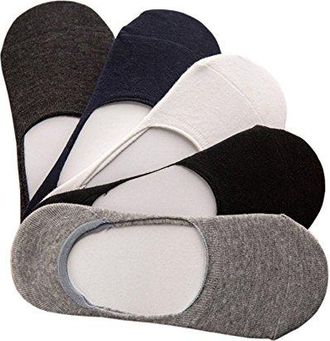 Chic Homme Lot de 5 Paires de Chaussettes Basses Invisible Protège Pied Socks Sport Respirable Souple EU 39-43 / US 7-10 (Style1)