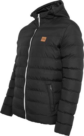 Urban Classics Herren Basic Bubble Jacket Jacke, Schwarz (Black/White/Black), S EU