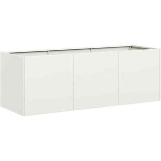 vidaXL Vidaxl - Jardini&egrave;re blanc 120x40x40 cm acier lamin&eacute; &agrave; froid