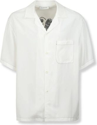 Lanvin Homme, Chemises, Blanc, Taille: XL Chemise avec Imprim&eacute; M&egrave;re et Fille au Dos