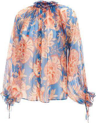 Etro Femme, Blouses et Chemises, Multicolore, Taille: 38 FR Blouse en soie imprim&eacute;e