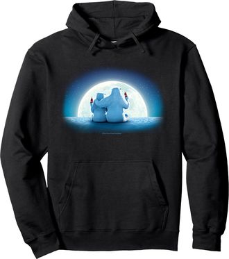 Coca Cola Ware Christmas Polar Bears Moonlight Portrait Pullover Hoodie