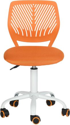 Furniture R Set von 1 Schreibtisch Stuhl, einstellbare Höhe Task Stuhl, Drehstuhl mit kleinem Loch Rückenlehne Design für Schlafzimmer Arbeitszimmer, Orange