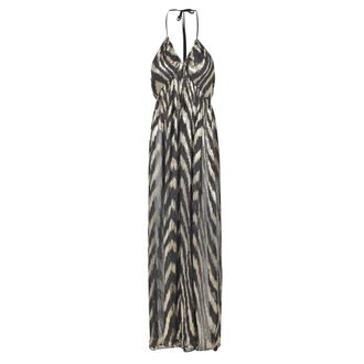 Jucca Seiden- und Lurex-V-Ausschnittkleid - - Dresses - Damen - Schwarzk - S
