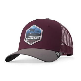 The Indian Face Born to Dive Baseball Cap, Rouge, Taille Unique Unisex