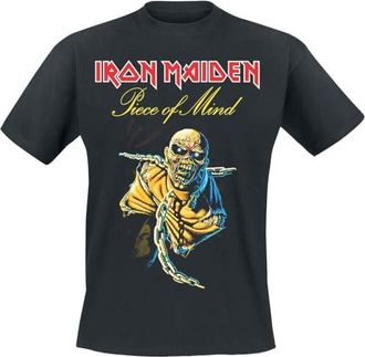 Iron Maiden Piece of Mind Tracklist Homme T-Shirt Manches Courtes Noir XXL