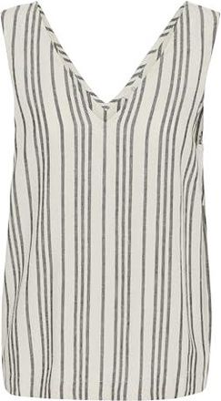 Kaffe Womens Tank Top V-Neck Sleeveless Regular Fit Hip Length Wide Shoulders