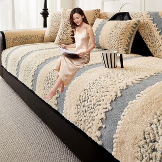 Generic Chenille Couch &Uuml;berzug, Weiche Anti-Slip Sofabezug f&uuml;r Sofa &uuml;berzug 1/2/3/4 Sitzer Couch &uuml;berzug, Sofa&uuml;berw&uuml;rfe f&uuml;r U Form L Form Sektionssofa(Grey,11