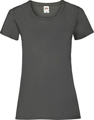 Fruit Of The Loom Valueweight - T-shirt (Lot de 5) - Femme - Gris (Light Graphite Gl) - Taille: S