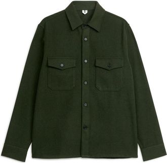 Arket Overshirt Aus Wolle -Grün