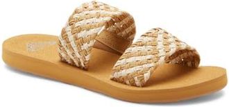 Roxy Sandales Porto Slide II pour femme, naturel, 42 EU