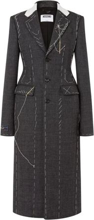 Moschino Femme, Manteaux, Gris, Taille: 38 FR Manteaux Gris &Eacute;l&eacute;gants