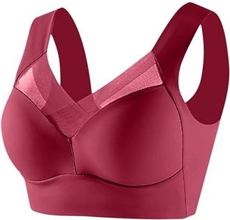Generic Mince Sans Lacets Confortable Respirant Sous-v&ecirc;tements Grande Taille Boucle Femme Soutien-gorge Col V Gilet Bralette Sans Fil Soutien-gorge Maternit&eacute; 