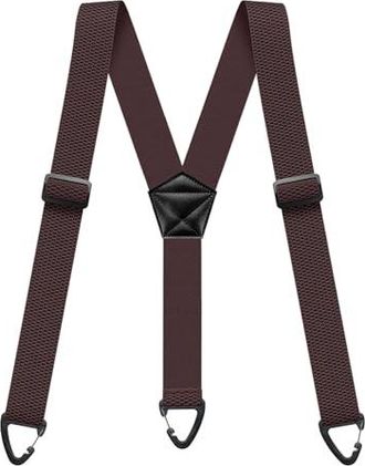 Generic Bretelles cach&eacute;es pour homme tr&egrave;s r&eacute;sistantes sous le dos en Y 3,8 cm avec 3 boucles &agrave; pression, accessoires de v&ecirc;tements, marron, taille unique
