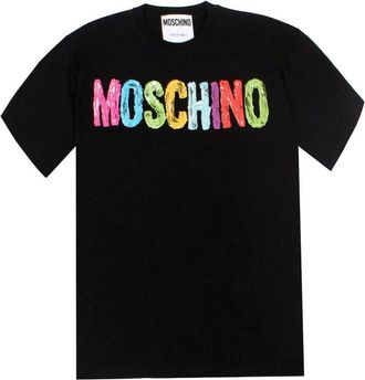 Moschino T-Shirt COUTURE 3D Logo Paint-Effect Shirt Oversize 3D-Logo mit handgemaltem Effekt