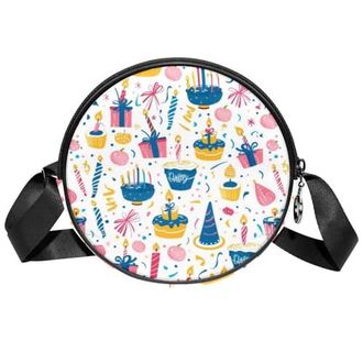 Generic Sac &agrave; bandouli&egrave;re rond rond pour femme, petit sac &agrave; bandouli&egrave;re avec fermeture &eacute;clair, bretelles r&eacute;glables, style d&eacute;contract&eacute; pour femmes et filles