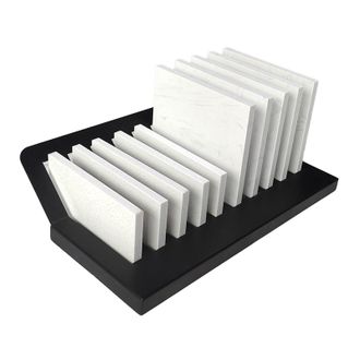 Generic Fliesenst&auml;nder, Bodenstehendes Ausstellungshallenregal Mit 10 F&auml;chern, Schr&auml;ger R&uuml;ckseite, for Einzelhandelsausstellungsr&auml;ume(Black)