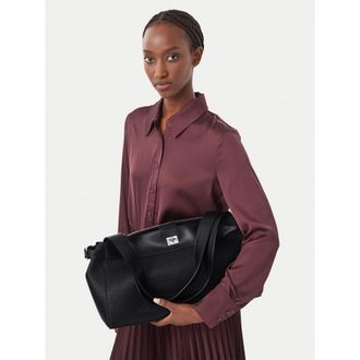 Calvin Klein Handtasche Calvin Klein Mix Media Work Tote LV04F3887G Schwarz