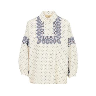 Max Mara Femme, Blouses et Chemises, Blanc, Taille: 44 FR Pure Cotton Poplin Shirt