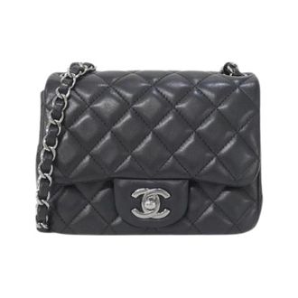 Chanel Pre-owned Lammfell Umh&auml;ngetasche - - Pre-owned - Damen - Schwarzk - ONE SIZE