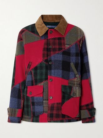 Polo Ralph Lauren Jacke Aus Einer Wollmischung In Patchwork-optik - Mehrfarbig