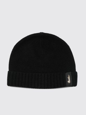 Borsalino Bonnet beanie en pur cachemire avec revers et logo appliqu&eacute;