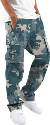 Generic Pantalon de jogging pour homme - Pantalon cargo - Pantalon de jogging baggy - Taille - Pantalon de travail - Pantalon de jogging &eacute;lastique avec cordon