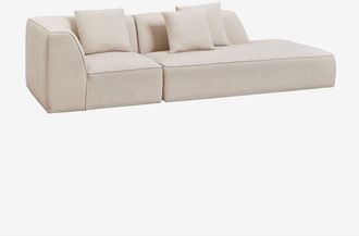Sklum Cardea 2-teiliges modulares Ecksofa mit gepolsterter rechter Chaiselongue