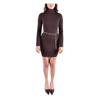 Michael Kors Robe Mini Cha&icirc;ne - Femme - Robes - Brun - Taille: 42 FR