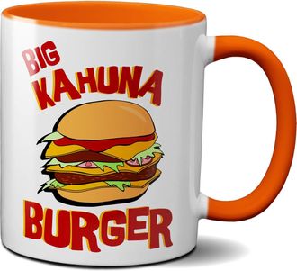 OM3 Big-Kahuna-Burger - Tasse | Keramik Becher | 11oz 325ml | Beidseitig Bedruckt | Orange