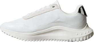 Calvin Klein Damen Eva Runner Lace Up Mat Mix Yw0Yw02016 Low Top, White (Bright White/Marshmellow/Silver), 39 EU