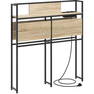 vidaXL Stauraum-Kopfteil mit Kopfteil Sonoma Eiche 75 cm Holzwerkstoff Vidaxl