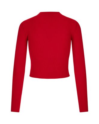 Diesel Womens Ribbed Wool Sweater M-Olina Formula Red Jumpers