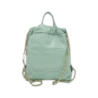 Chanel Sac &agrave; dos Pre-owned 22 en cuir de veau - Femme - Pre-owned - Vert - Taille: ONE Size