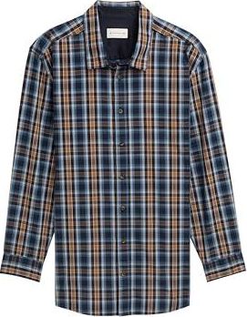Tom Tailor 1049386 Chemise, 38477-Navy Blue Shades Check, 4XL Hommes